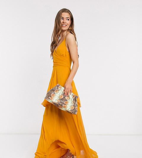 Asos Design Tall Soft Layered Cami Maxi Dress In Sunflower Yellow ...